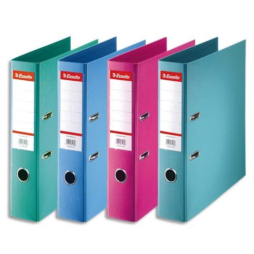 Esselte classeur à levier esselte standard en polypropylène dos mm coloris assortis mode