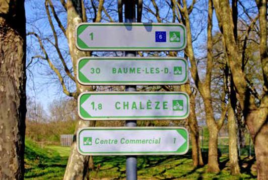 Panneau de jalonnement des itinéraires cyclables type DV devis sous h