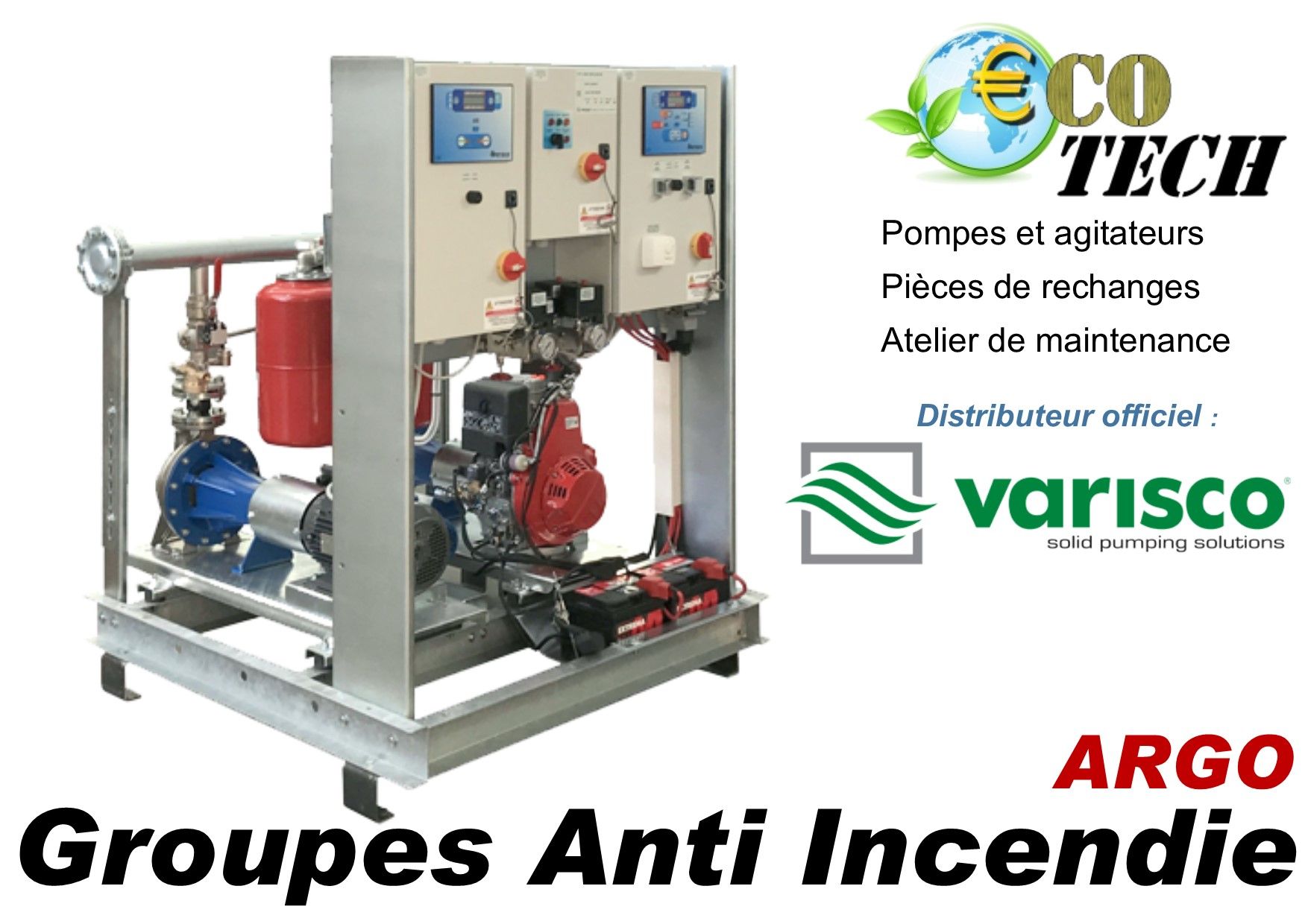 Groupe pompe anti-incendie argo varisco distributeur normandie