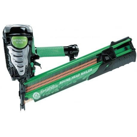 CLOUEUR CHARPENTE 90 MM - CLOUS TÊTE RONDE / BANDE PVC 21° HITACHI ...