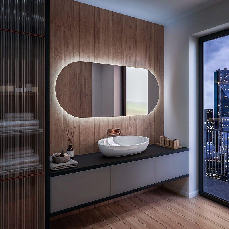 Artforma Miroir Led Lumineux 170x70 Cm De Salle De Bain Mural Avec