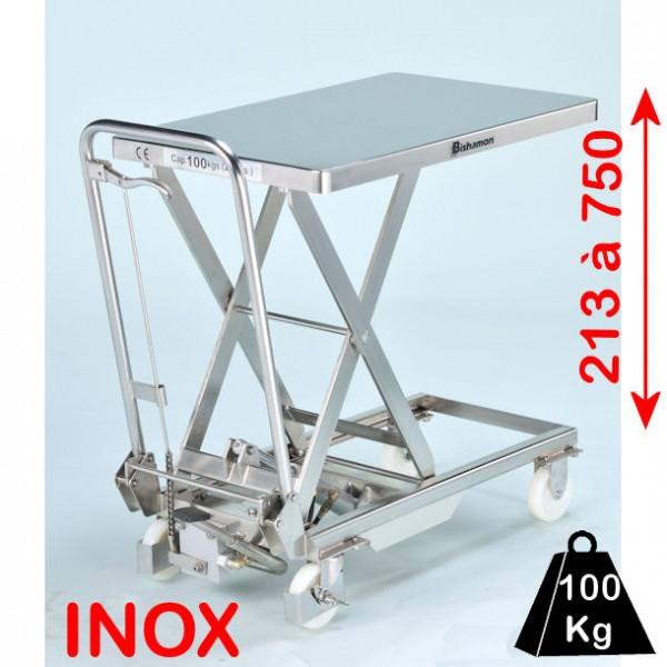 TABLE ÉLÉVATRICE INOX MOBILE devis sous 48h