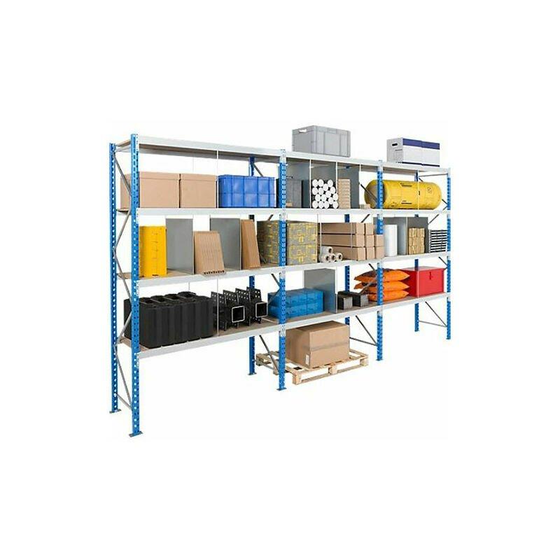 RAYONNAGE MI LOURD 4 NIVEAUX - MODULE DE DÉPART - 2500X2500X600MM ...