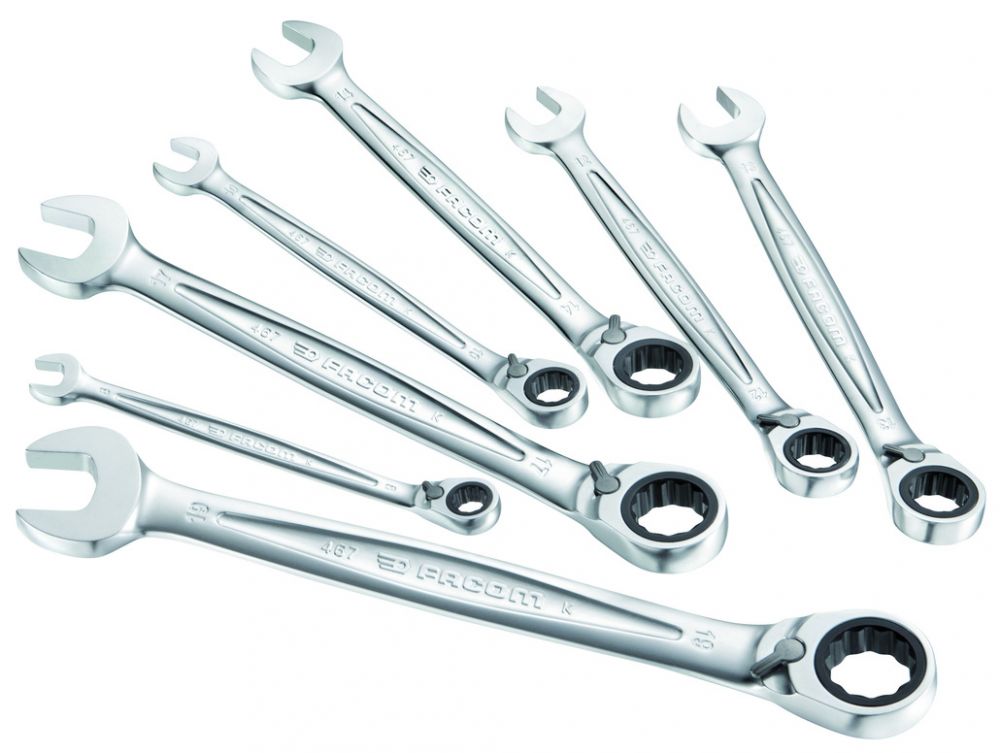 Clé multi-usage 7 cles mixtes cliquet standard 8/10/12/13/14/17/19 - fa0866