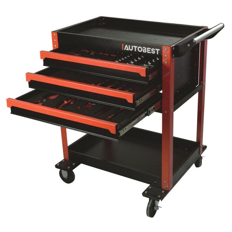 AUTOBEST - SERVANTE 3 TIROIRS ÉQUIPÉE 117 OUTILS Comparer les prix de ...