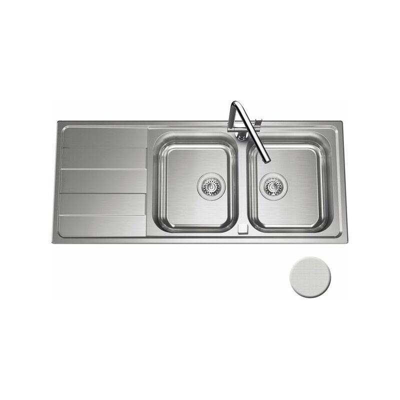 VIER INOX MINI STRUCTURE LUISINA FUNK 2 BACS 1 ÉGOUTTOIR - INOX ...