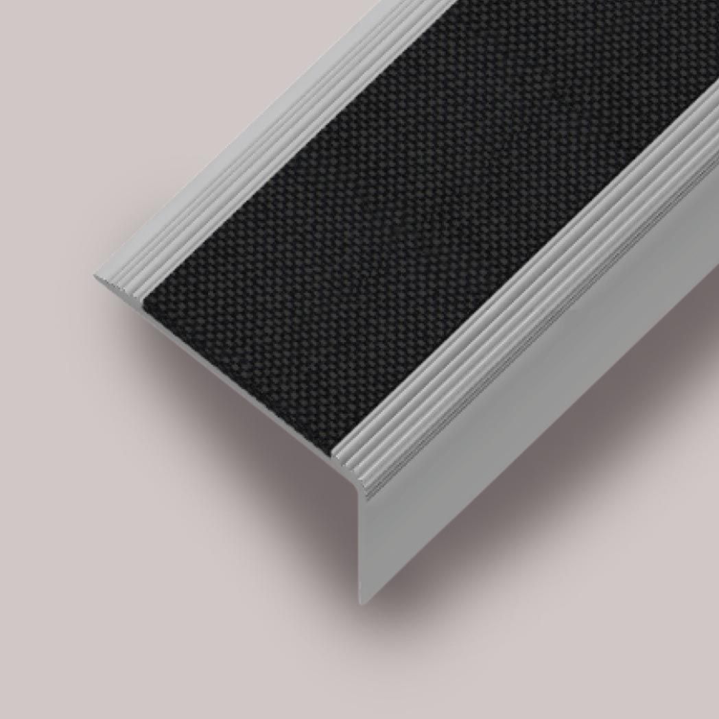 Nez de marche securimarche cornière aluminium / insert caoutchouc Nez de marche securimarche cornière aluminium / insert caoutchouc