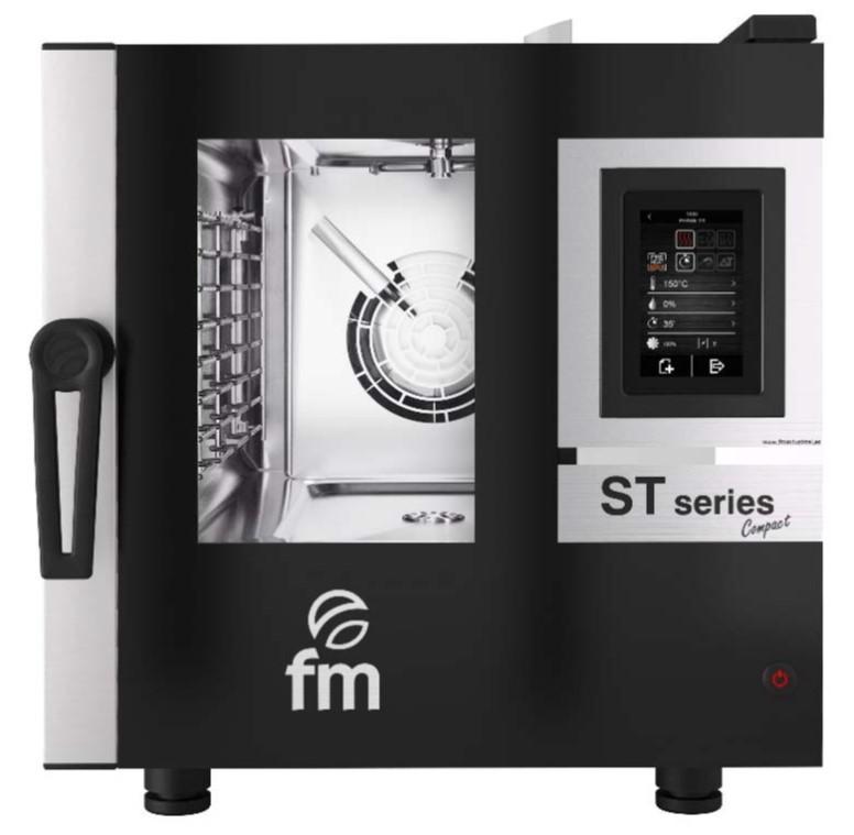 Four mixte triphasé professionnel introduction verticale 8 x gn1/1 ...