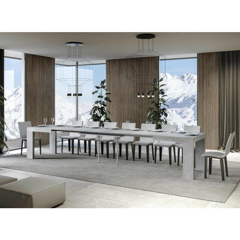 TABLE EXTENSIBLE 90X180/440 CM NAXY CEMENTO Comparer les prix de TABLE EXTENSIBLE 90X180/440 CM ...