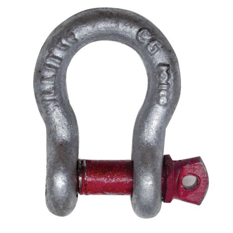 Manille lyre de levage acier galvanisé axe rouge axe 16 mm devis sous 24h