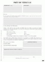 attestation pret de vehicule