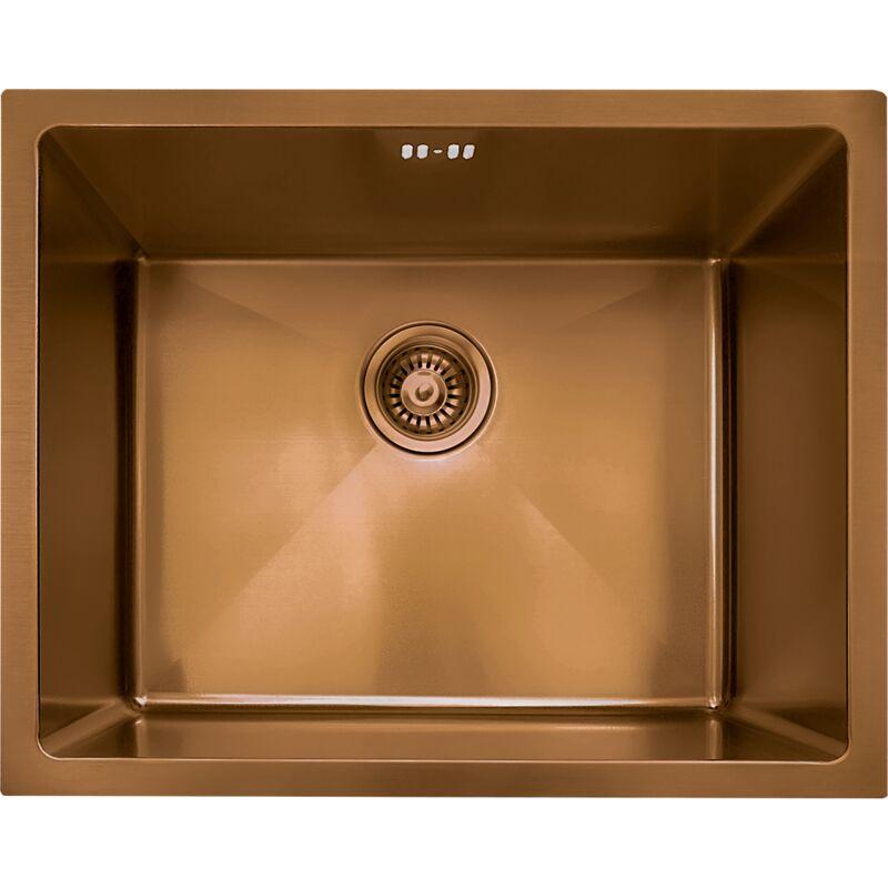 LUISA ÉVIER 1 CUVE SEULE 55X45 EN INOX CUIVRE BROSSÉ - CUIVRE Comparer ...