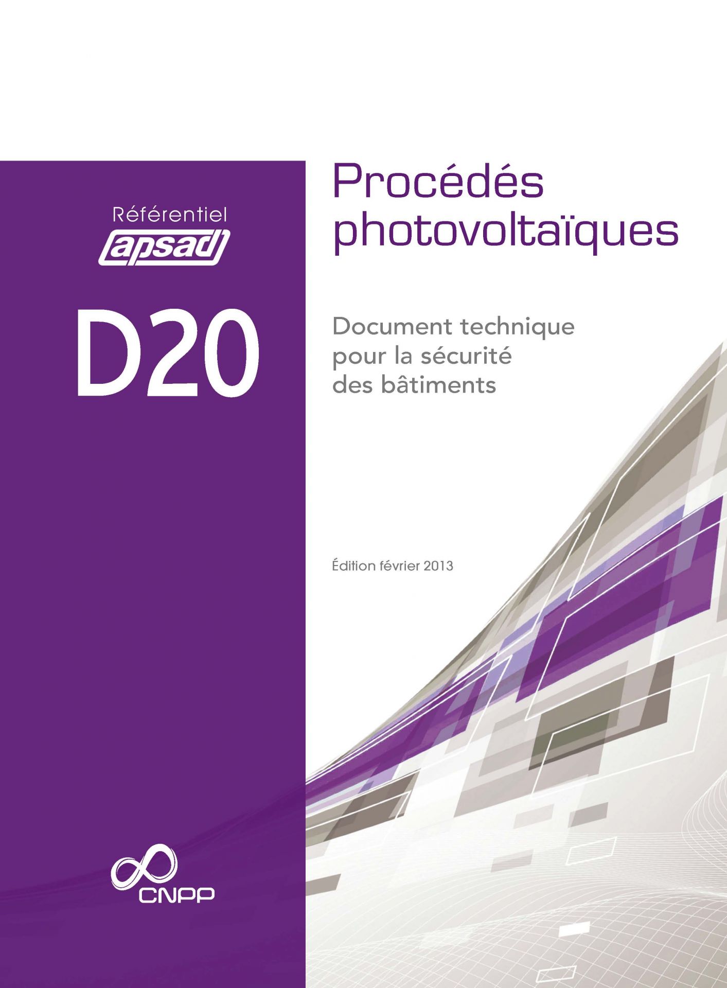 Référentiel apsad d20 procédés photovoltaïques