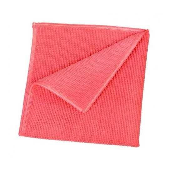 5 lavettes microfibres rouges t320 decitex