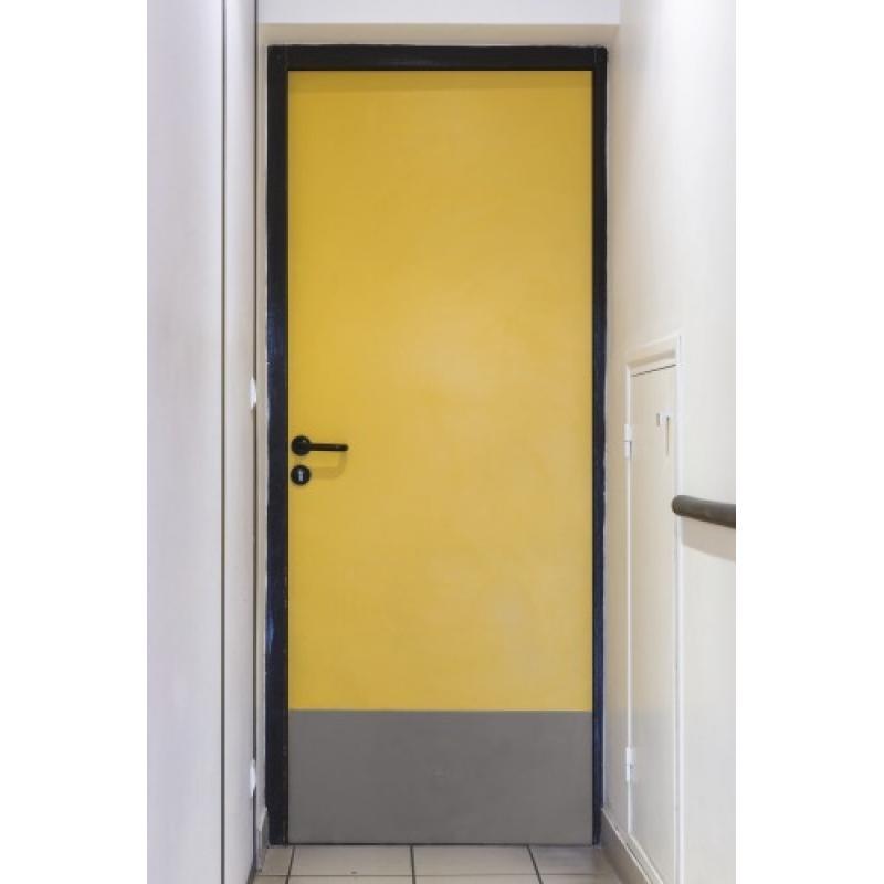 Plaque de protection de bas de porte adhésive, 930 x 350 mm finition blanc