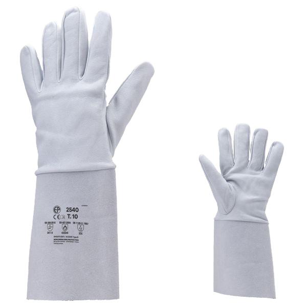 Gants de soudeur euroweld fleur agneau type argon manchette croûte gris ...