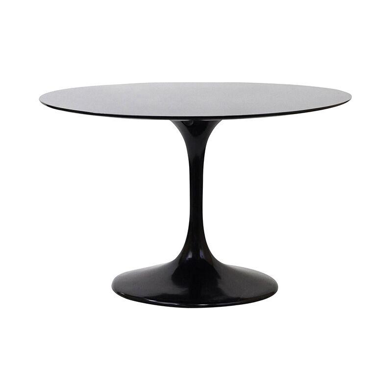 TABLE RONDE MODERNE NOIR TULIPA 120 CM Comparer les prix de TABLE RONDE ...