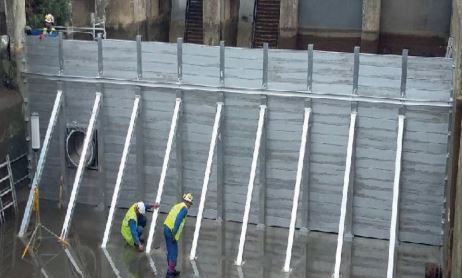 Barrage de rétention entièrement démontable pour la rétention des eaux ...