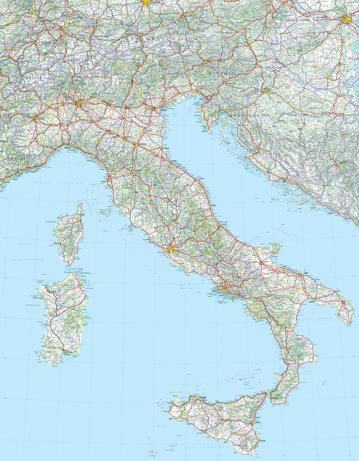 Carte Routiere Italie Sud Carte Routi re D taill e De L italie NBCS Carte Routiere Italie Sud Carte Routi re D taill e De L italie NBCS