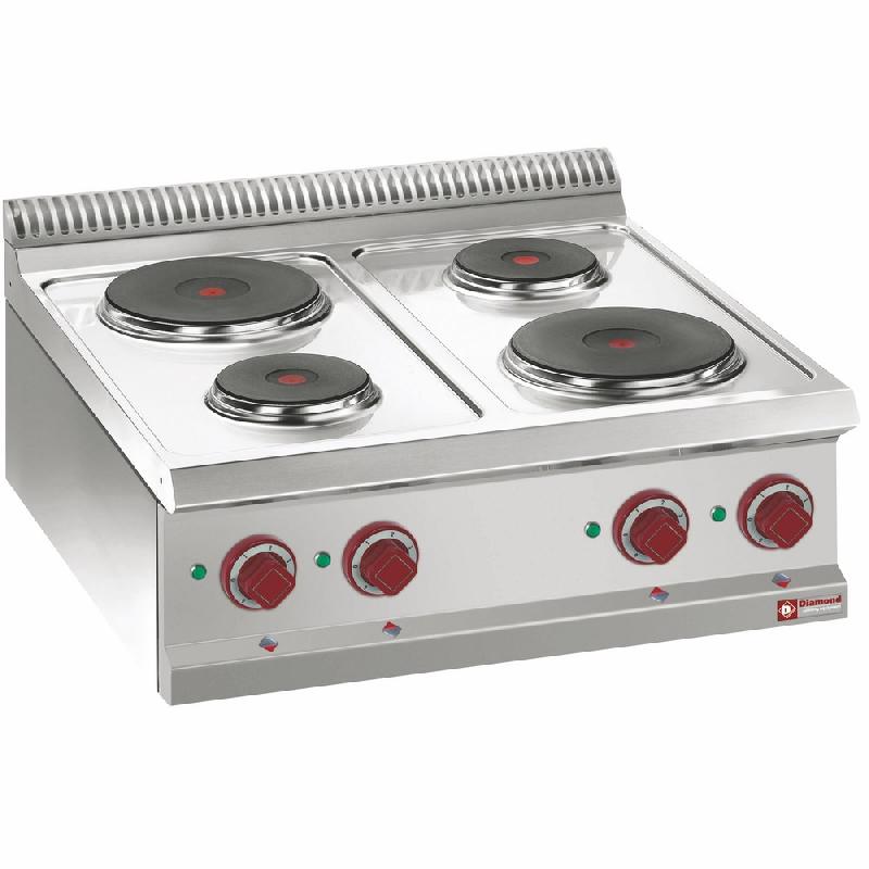 Cuisinière électrique 4 plaques rondes à poser - e7/4p7t