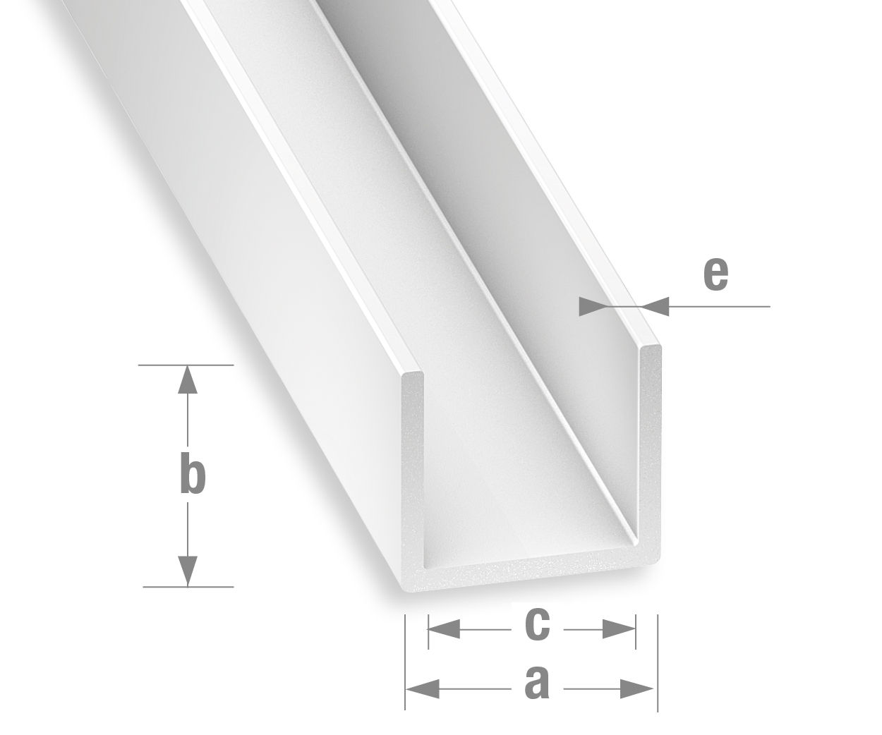 U En Alu Blanc | Profilé En U En Aluminium – WYCK