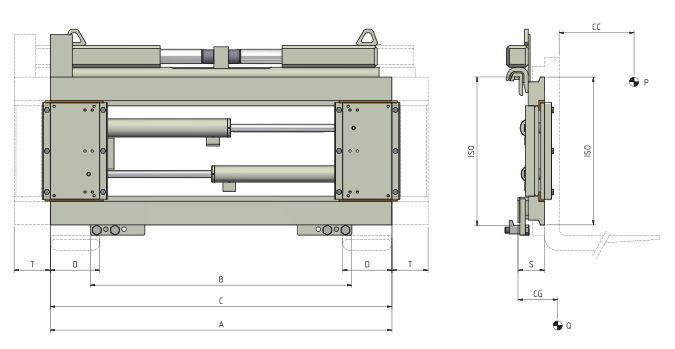 Positionneur de fourches rapporté à platines avec tdl integré constant ...