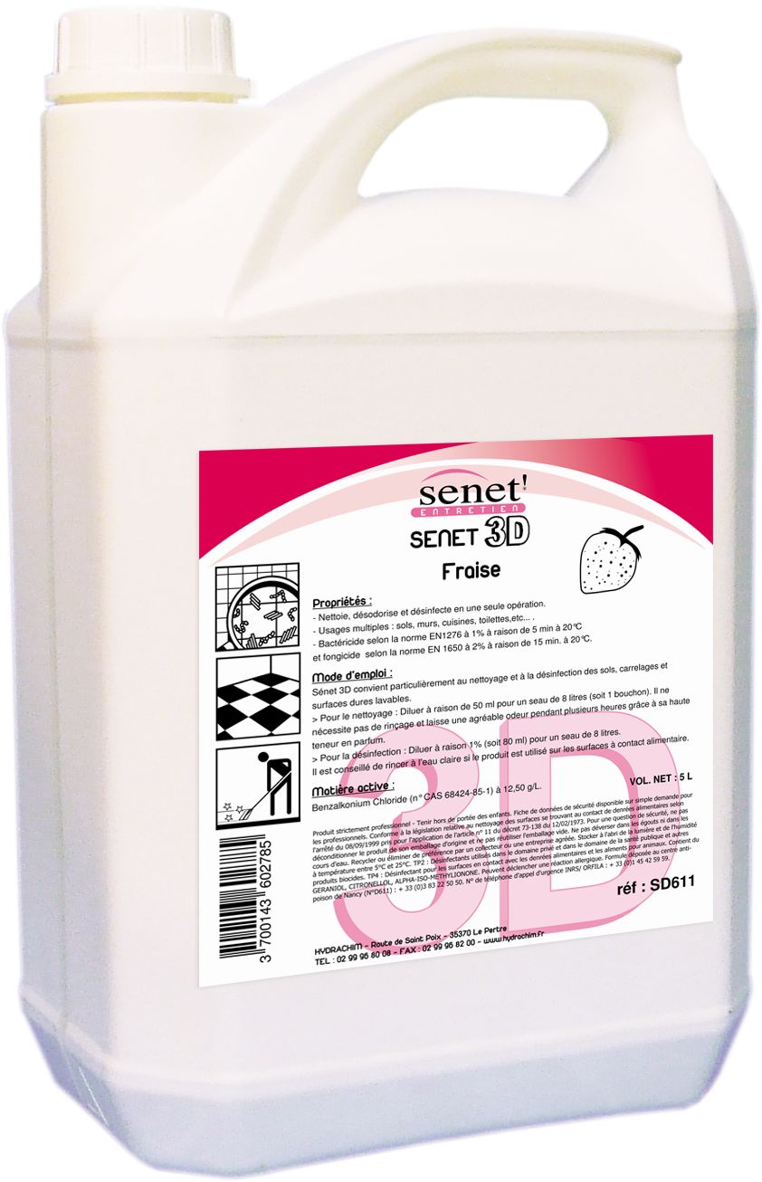 Senet 3d produit sol parfum fraise