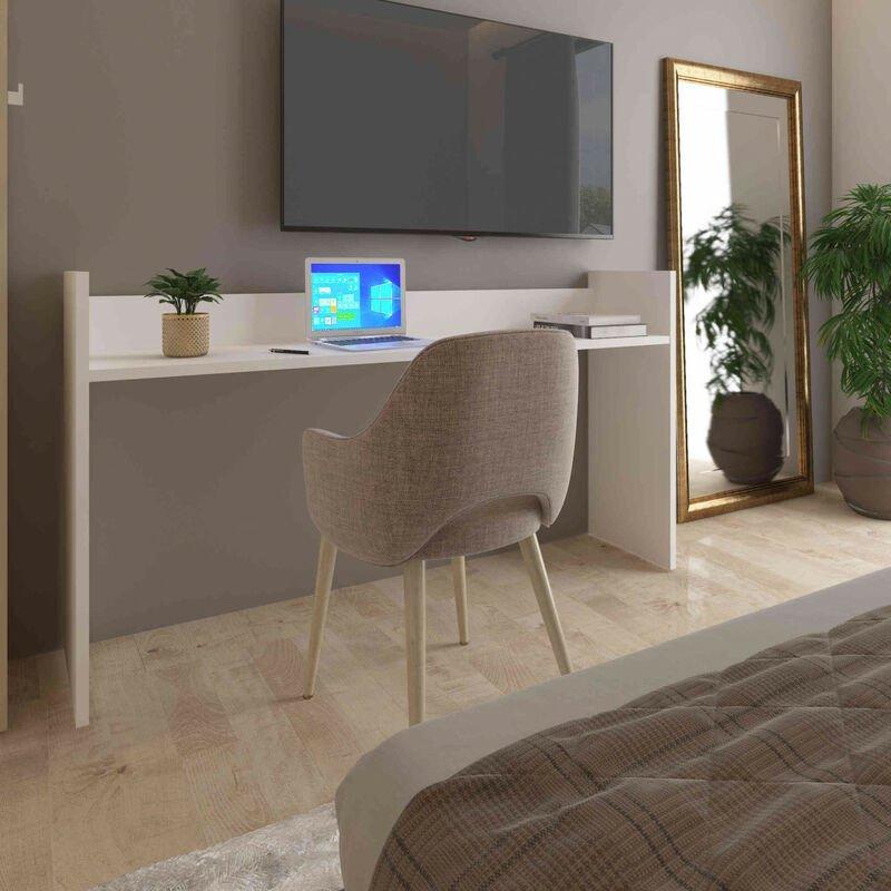 TERRE DE NUIT - BUREAU À ROULETTES EN BOIS BLANC - BU9034 - BLANC ...