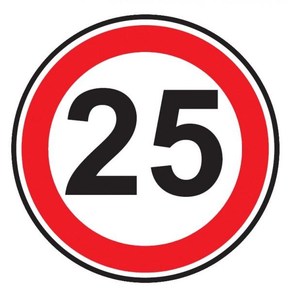 Pictogramme vitesse limitee a 25 km h