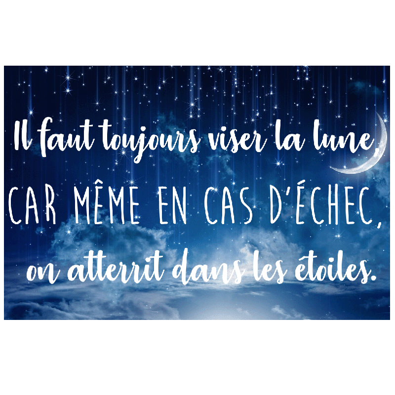 Sticker citation oscar wilde - il faut toujours viser la lune