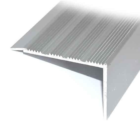 Nez de marche sécurimarche aluminium strié l ultralarge 70 Nez de marche sécurimarche aluminium strié l ultralarge 70