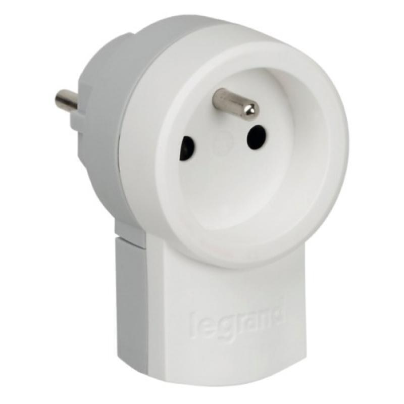 Fiche double fonction 2p+t 16 a 250 v pour branchement de 2 appareils ...