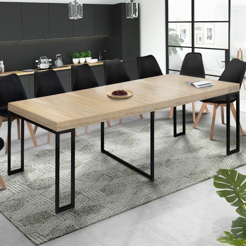 TABLE CONSOLE EXTENSIBLE TORONTO 14 PERSONNES 300 CM DESIGN INDUSTRIEL ...