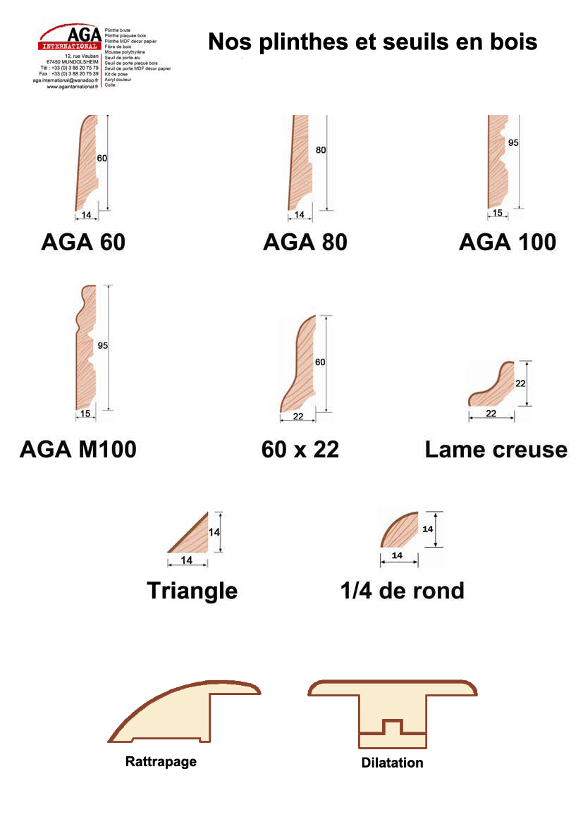 Plinthes et seuils en bois