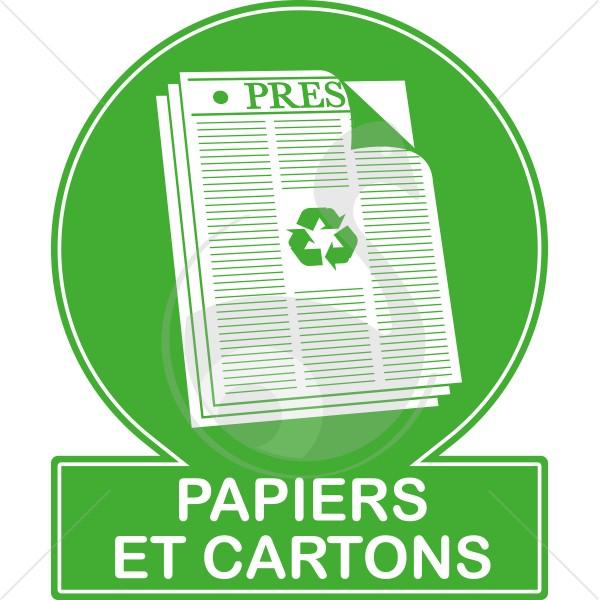 PICTOGRAMME RECYCLAGE PAPIERS ET CARTONS