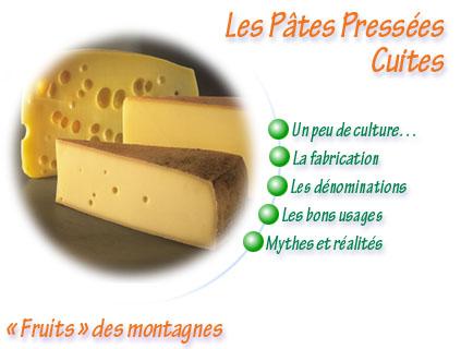 Fromage - les pates pressees cuites