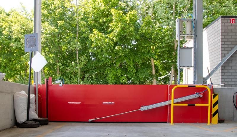 Barrières de rétention d'eaux d'incendie automatique pivotante devis ...