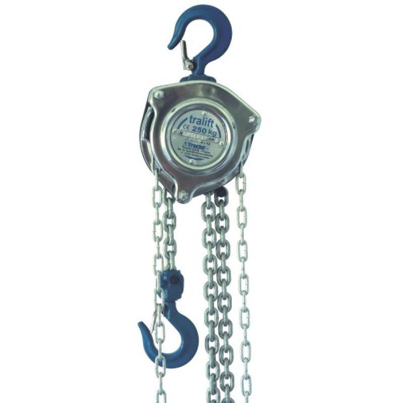 Palan manuel à chaîne tralift capacité 500 kg levée 3 m