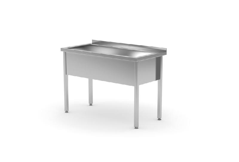 Plonge inox cuisine professionnelle avec 1 grand bac central h300 mm - 1000x700x850 mm - 812860 ...