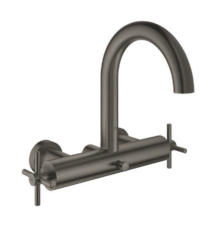 GROHE - MELANGEUR BAIN DOUCHE ATRIO HARD GRAPHITE BROSSÉ - HARD ...