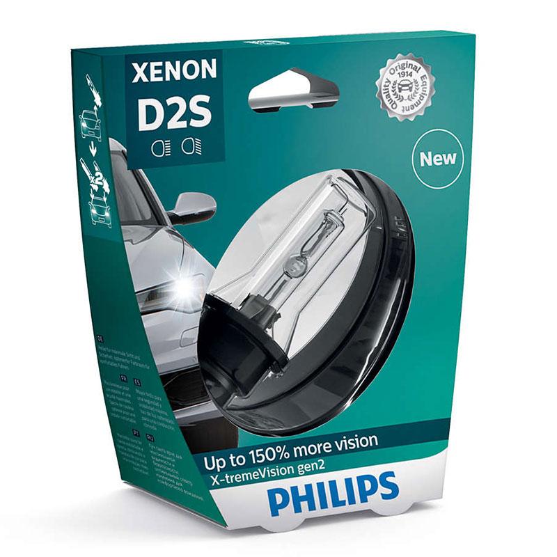 Philips xenon d2s x-tremevision +150% 85v 35w p32d-2