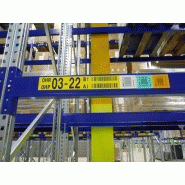 Etiquette code barre couleur pour racks