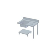 ERATOS Table De Prelavage Avec Trou Vide Dechet Avec Bac 500X400X250 Aisi-304 18/10 ...