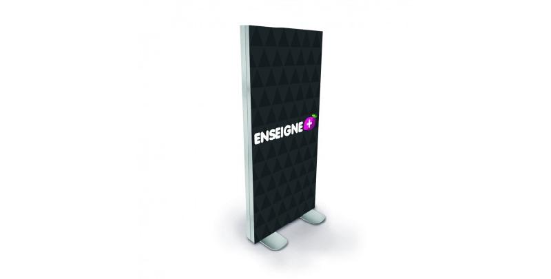 Totem publicitaire double face - structure en aluminium avec tissu ...