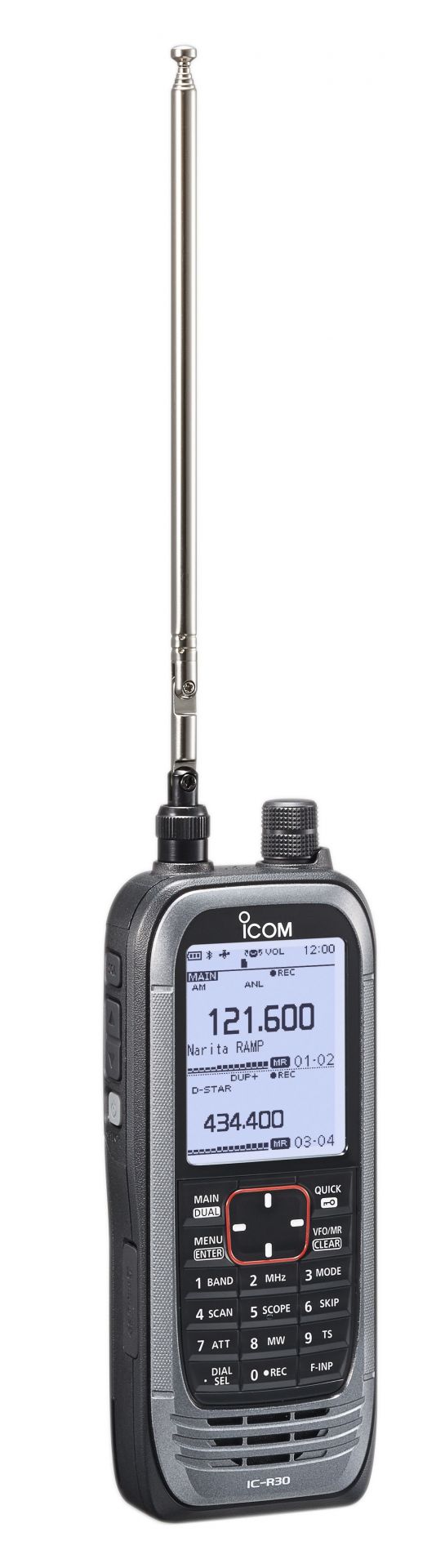 Récepteur radio portatif large bande double recepteur gps ic-r30