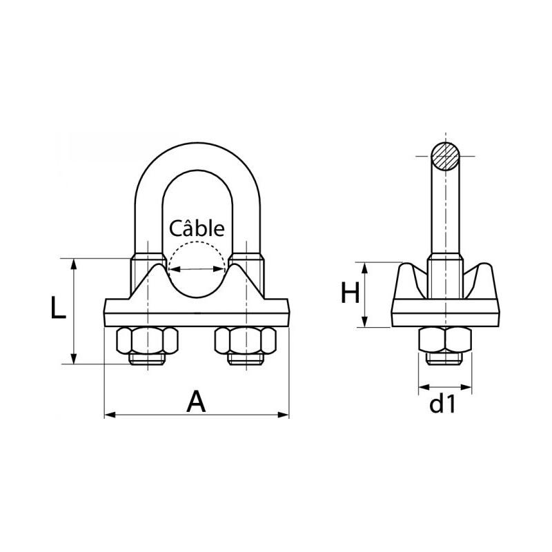 Serre câble à étrier ACTON a4 devis sous 24h