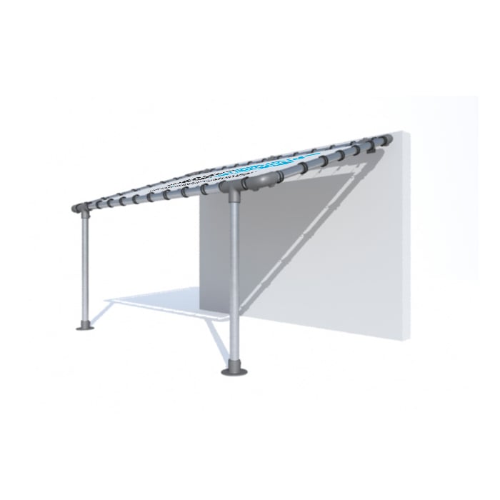 Pergola murale aluminium - Bâche Tendue - So-Pergola devis sous 1h