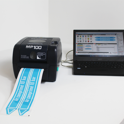 Mp100 / imprimante signalétique d'étiquettes adhésives à transfert ...