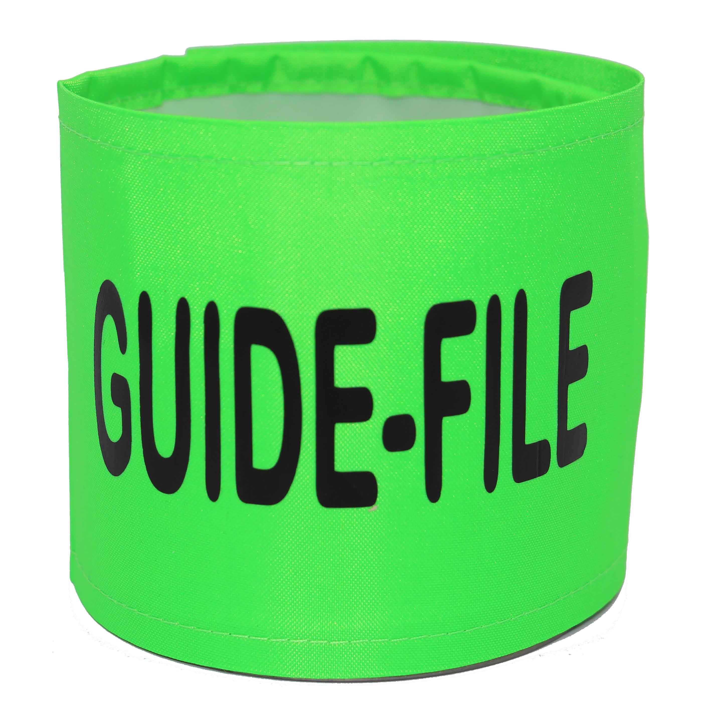 Lot de 20 brassards serre-file et guide-file jaune et vert fluo