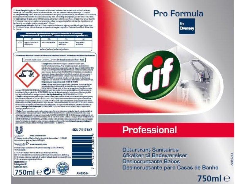 Détartrant sanitaire cif pro formula 750 ml
